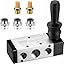 VIILOCK Pneumatic Air Hand Lever Valve, 3 Way 2 Position 1/4”NPT Solenoid Valve Manual Control ...