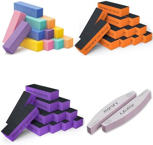 Amazon.com : Natural and Acrylic Nail Buffing Blocks, 12/12-Pack Nail ...