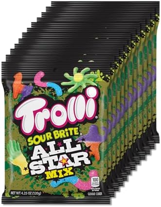 Amazon.com : Trolli Sour Brite Squad Gummy Candy, Sour Gummy Worms, 4. ...
