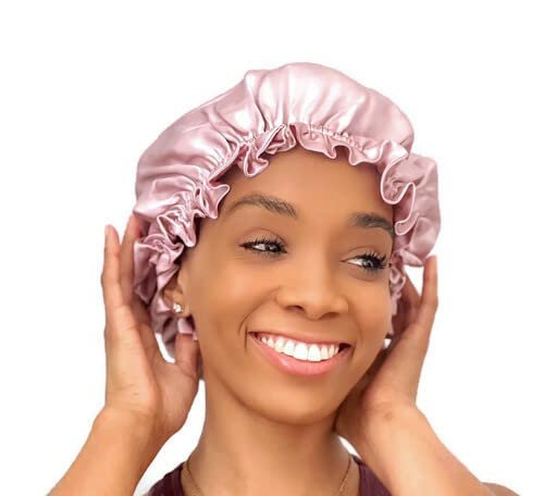 Amazon.com : Silk Bonnet For Sleeping I Silk Bonnet for Curly Hair I ...