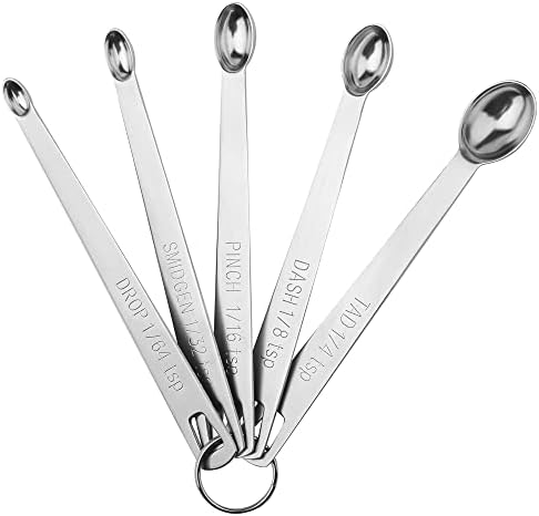 Amazon.com: 5PCS Small Measuring Spoons Set - Cuttte Stainless Steel ...