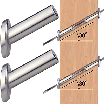 Buy Lulultn 1/8 T316 Stainless Steel Cable Railing Hardware Kit, 30 ...