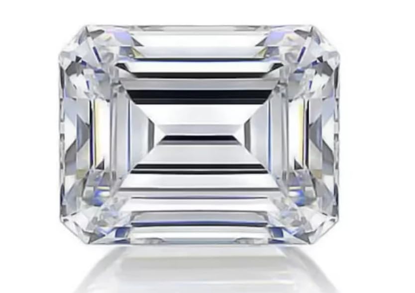 Cuonna Gems Gallery Lab Grown Diamond VVS1 1Ct D Colour Emerald Cut GRA ...