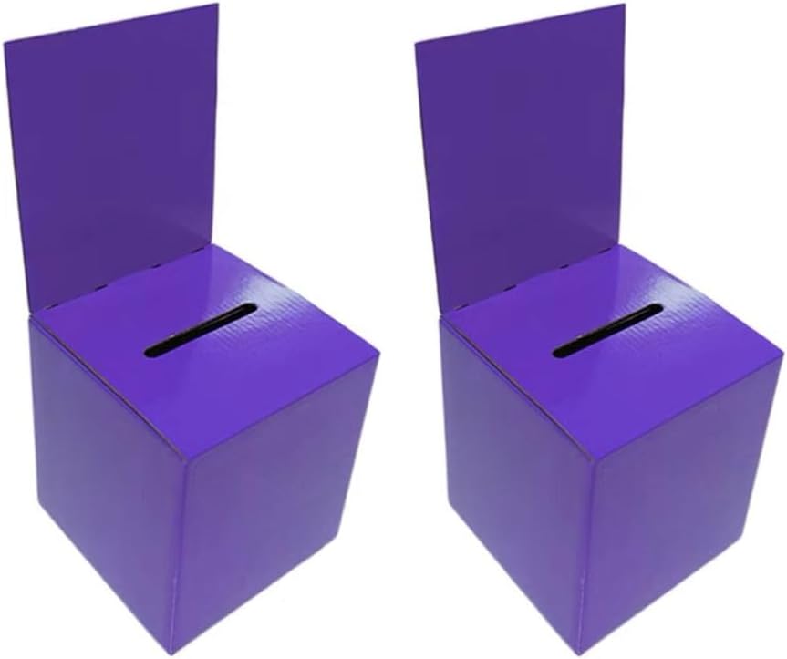 Amazon.com : Pack of 2 Donation Charity Boxes Suggestion Box Ballot Box ...