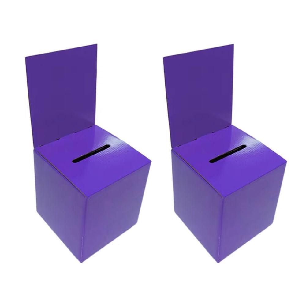 Amazon.com: Pack of 2 Donation Charity Boxes Suggestion Box Ballot Box ...