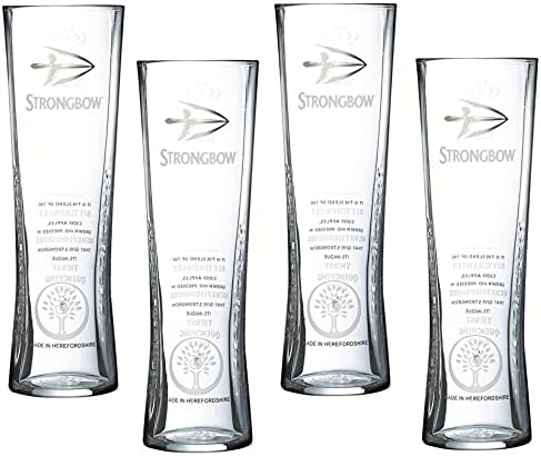 Strongbow Heritage Pint Glasses CE 20oz / 568ml - Set of 4 | Toughened ...
