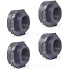 Amazon.com: ChillWaves PVC Bulkhead Fitting 1-1/2" Double Thread Connector Adapter for Water ...