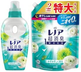 Amazon | 【まとめ買い】 レノア 超消臭1week フレッシュグリーンの香り (本体 530ml ＋ 詰替 特大 920ml) 洗濯柔軟剤 お得セット | ノーブランド品 | 液体柔軟剤