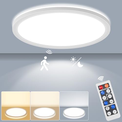 LEZOE 18W Motion Sensor LED Ceiling Light Wired, 1800lm 8.7Inch 2700K ...