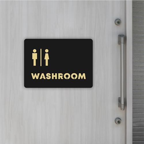 TOPTAG Washroom Men Women Sign Board Self-Adhesive Wall Sticker for ...