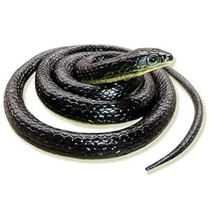 Buy Large Rubber Snakes Realistic Fake Snake Black Prank Toys for ...