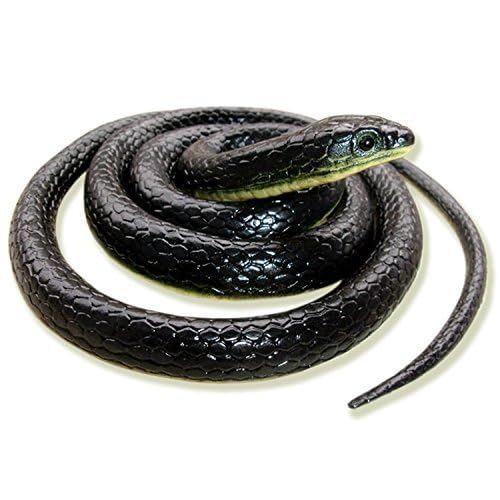 Buy Large Rubber Snakes Realistic Fake Snake Black Prank Toys for ...