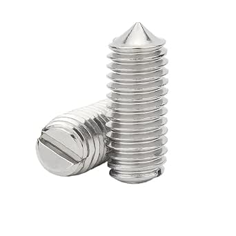 Amazon.com: Idomin 10pcs/lot Stainless Steel Slotted Head Cone Point Grub Set Screw M1.6 M2 M2.5 ...