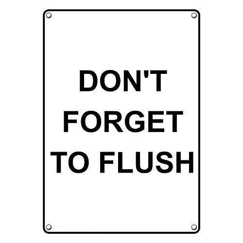 Amazon.com: Weatherproof Plastic Vertical Don't Forget to Flush Sign ...