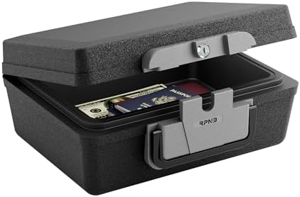 RPNB Fireproof Safe Box with Key Lock, Chest Safe with Carrying Handle ...