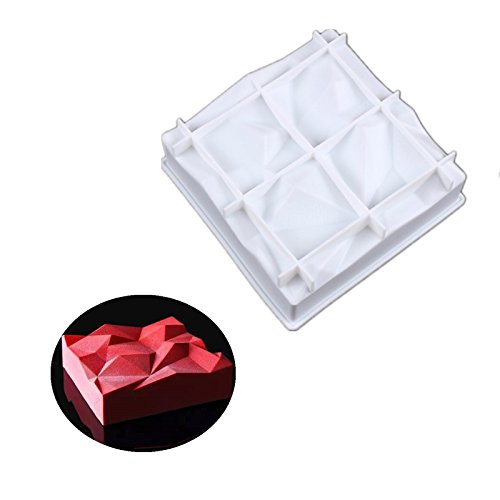 JoyGlobal Food Grade Silicone Entremet Square Cake Mold Bakeware DIY ...