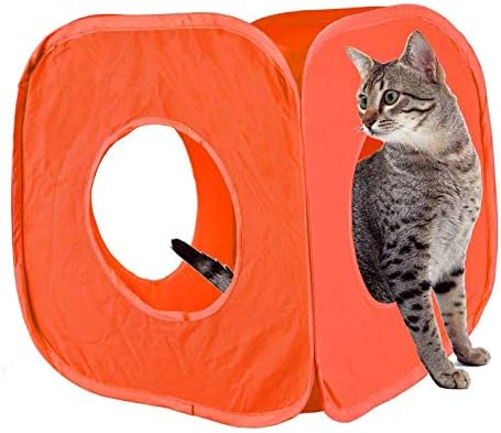 Pop Up Play Cube for Cat Kitten Small Pets Fun Box Foldable Random 4 ...