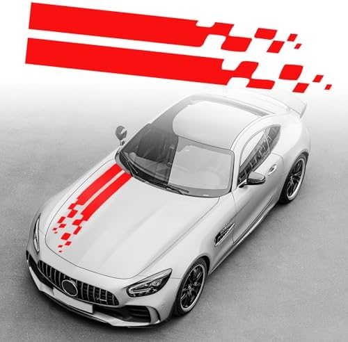Car Hood Stripe Sticker Auto Racing Body Side Stripe Decal Car Body ...