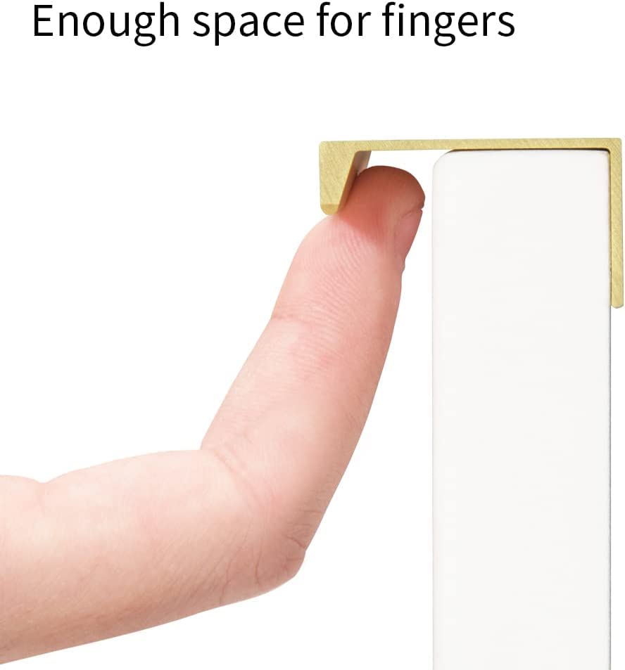 SYZOW 6 Pack Gold Kitchen Cabinet Handles Gold Drawer Pulls 128mm -Edge ...