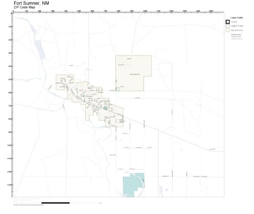 Zip Code Wall Map Of Fort Sumner Nm Zip Code | Desertcart Bahamas