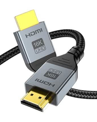 Amazon.com: 16K 8K HDMI Cable 96Gbps 10 FT, Ultra High Speed HDMI 2.2 Cable 16K@60Hz 8K@120Hz 4K ...