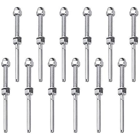 Threaded Cable Tensioners, 10-Pack Stainless Steel Cable Threaded ...