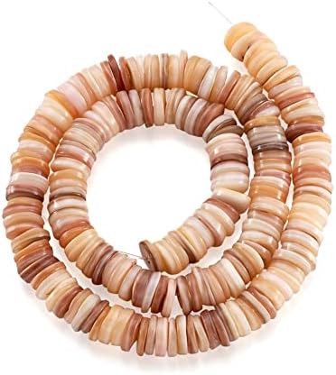 Amazon.com: NBEADS 4 Colors About 400-460 Pcs Natural Shell Beads, Flat ...