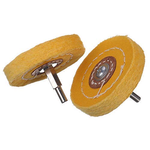 SCOTTCHEN Polishing Wheel 3" Fine Cotton (50 Ply) 1/4" Arbor with 1/4 ...