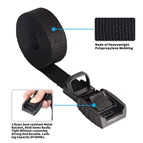 Snapklik.com : Mind And Action Kayak Tie Down Straps,Quick Hood Loops ...