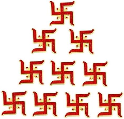 Amazon.com: Plastic Red Swastik Sticker for Door Hindu Symbol Diwali ...