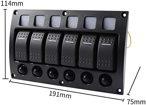 Namvo Boat Car Marine Rocker Switch Panel 8 Gang 3PIN & Circuit Breaker ...