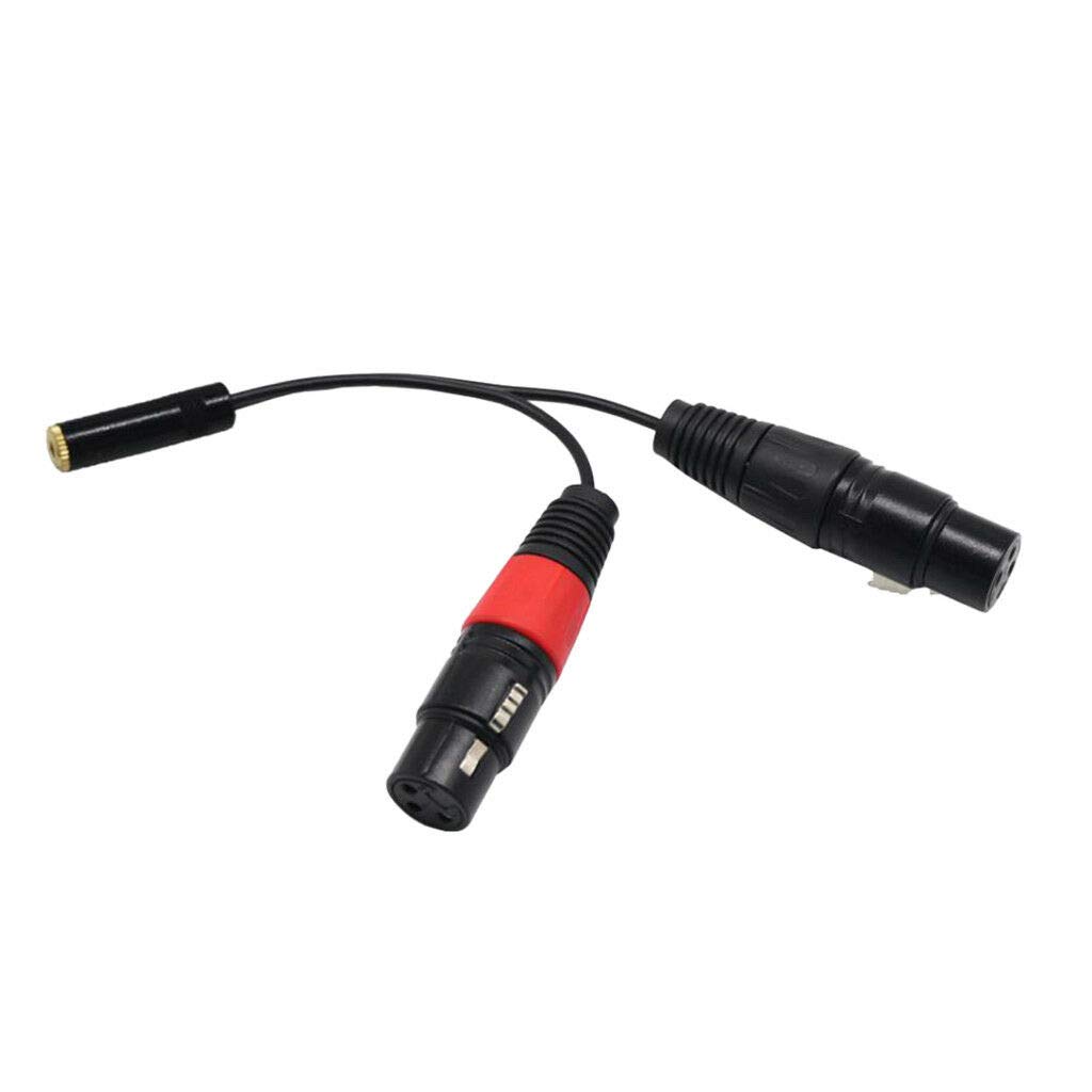 BIG BOOM® Mini Jack 3.5mm Female to Dual XLR Female Amplifier Mixer ...