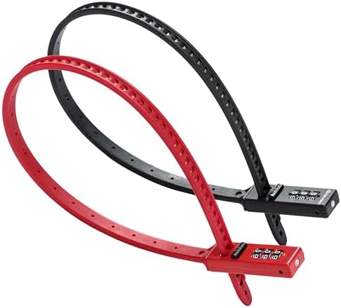 Cable Locks with Combination Set– 2pcs Via Velo 21-Inch Steel Zip Tie Lock | Lightweight Small ...