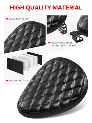 Snapklik.com : Bobber Seat Kit 3 Solo Seat Barrel Type Springs Mount ...