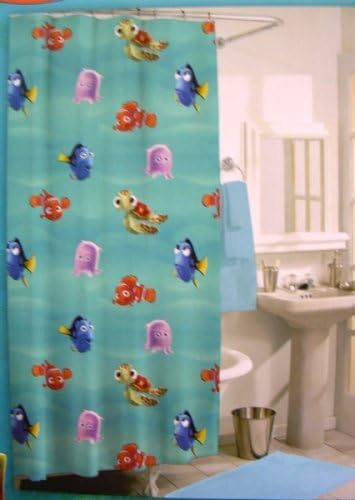 Amazon.com: Disney Finding Nemo Shower curtain w/ 12 hooks: Childrens ...