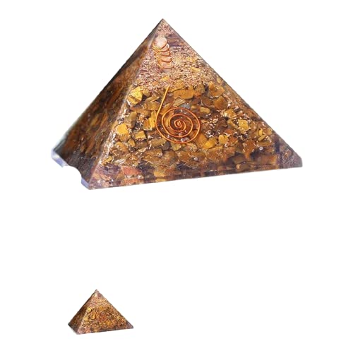 Tigers Eye With Copper Quartz Orgone Pyramid For Yoga Meditation/Reiki ...