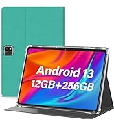 JJGJ Android Tablet, Android 13 Tablet 10 inch, 12(6+6) GB RAM+256GB ...
