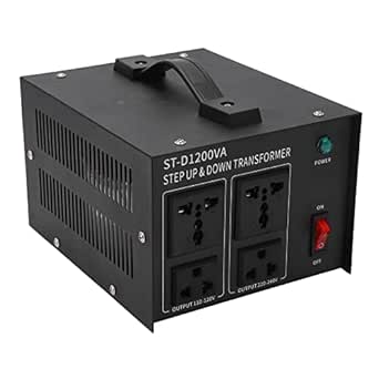 Voltage Transformer, 1200W Input Adjustable Multiple Sockets Wide ...