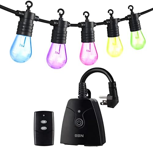 HBN 24ft Outdoor String Lights-Smart Color-Changing Outdoor String ...