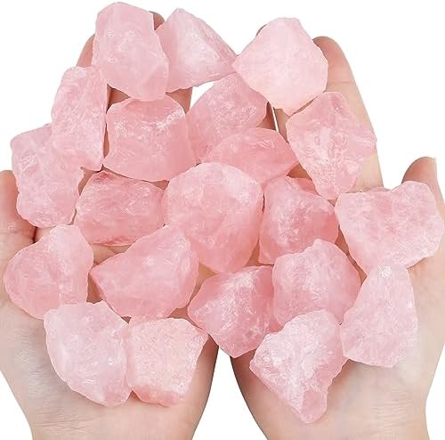 Amazon.com: JOHOUSE 6PCS Rose Quartz, Natural Rough Stones Crystal ...