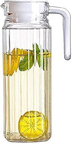 Cracker Glass Water Jug with Lid Glass Pitcher Hot Water Jug Milk ...