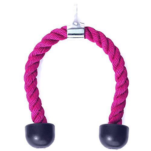 JulyPanny RTG Fitness Ladies Hot Pink Nylon Tricep Rope Cable ...