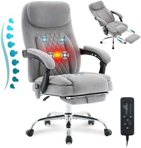Amazon.com: HOMREST 6-Point Massage Executive Chair,Heat Office Chair ...