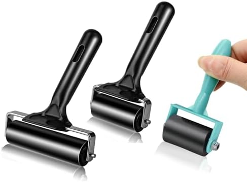 Rubber Roller, 3 PCS Printing Ink Roller Brayer Roller for Crafts ...