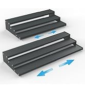 Amazon.com: Expandable Spice Rack organizer with 3-Tier step shelf ...