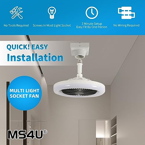 Snapklik.com : MS4U 10 Multi-Directional Light Socket Fan