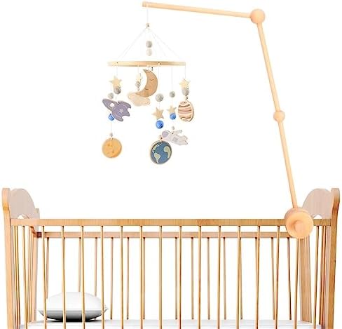 Baby Crib Mobile Arm Wooden Crib Mobile Holder Non-Slip Crib Mobile Bed ...