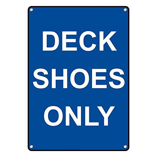 Weatherproof Plastic Vertical Deck Shoes Only Sign with English Text ...