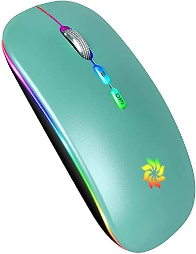 Amazon.com: KBCASE LED Wireless Mouse Slim Silent Mouse 2.4G ...