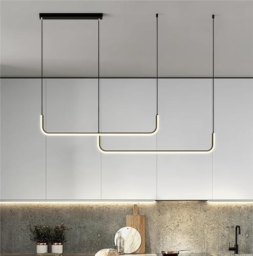 SYSR Moderna lampara colgante lineal LED de 42W, Lámpara colgante de ...